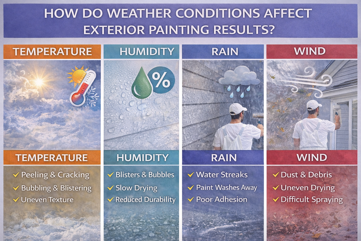 How Do Weather Conditions Affect Exterior Painting Results? – Randall's