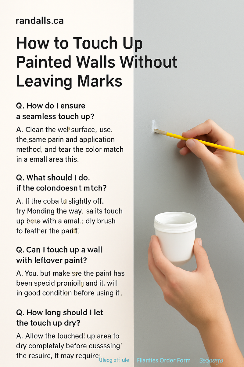 How to Touch Up Painted Walls Without Leaving Marks – Randall's